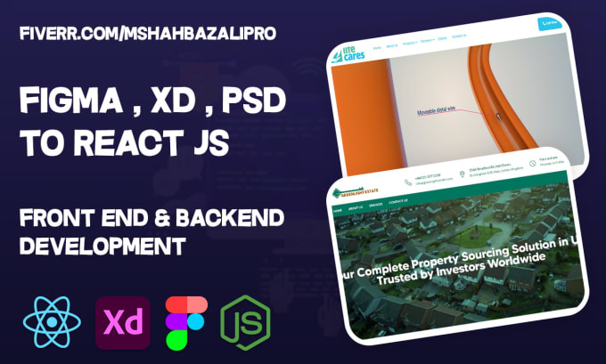 Convert figma , xd , psd , ai to react js app by Mshahbazalipro | Fiverr Convert figma , xd , psd , ai to react js app by Mshahbazalipro | Fiverr