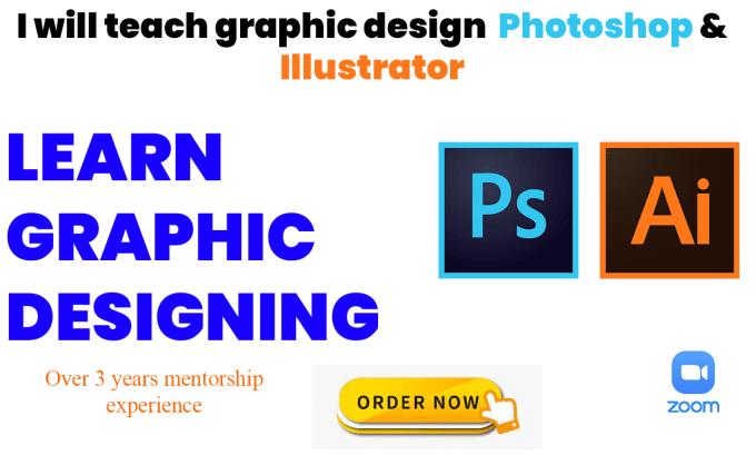 Teach graphic design photoshop and illustrator by Saqibhussain15 | Fiverr