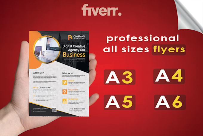 Make a professional a3, a4, a5, a6 sizes poster, flyer or brochure by Adeemag | Fiverr
