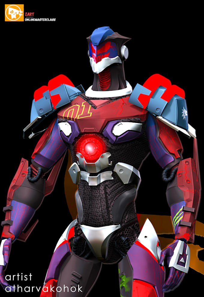 Create 3d model sci fi robot, props, weapons for you by Atharvakohok ...