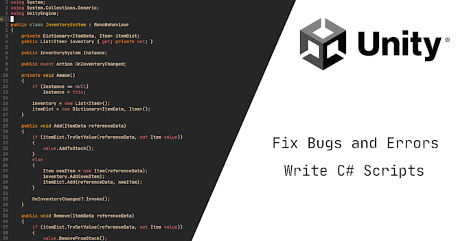 Fix bugs and create systems for your unity game by Usecondomskid | Fiverr