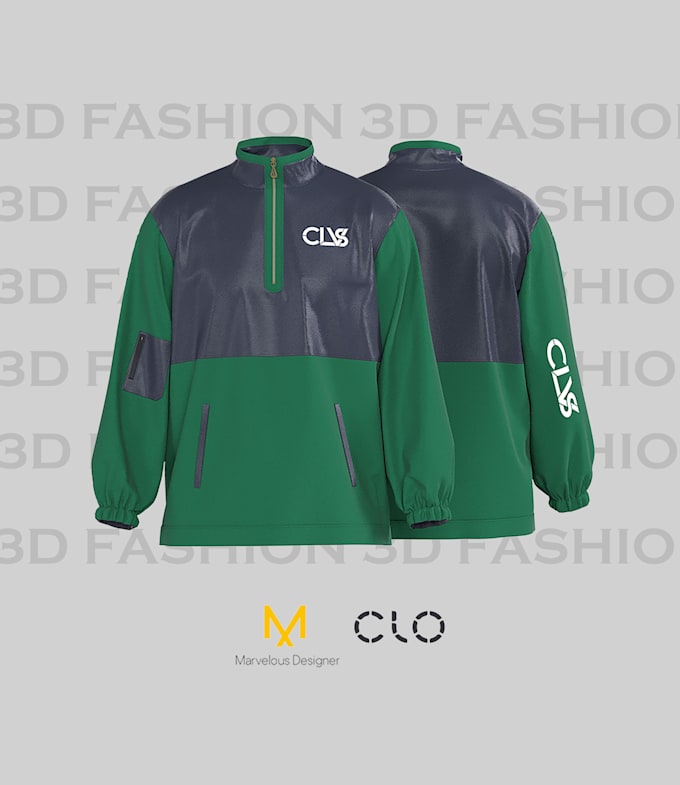 Create, fit your digital clothing, fashion, logo in clo 3d or marvelous ...