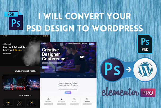 Convert your psd file to wordpress using elementor pro by Ssa_arnab | Fiverr