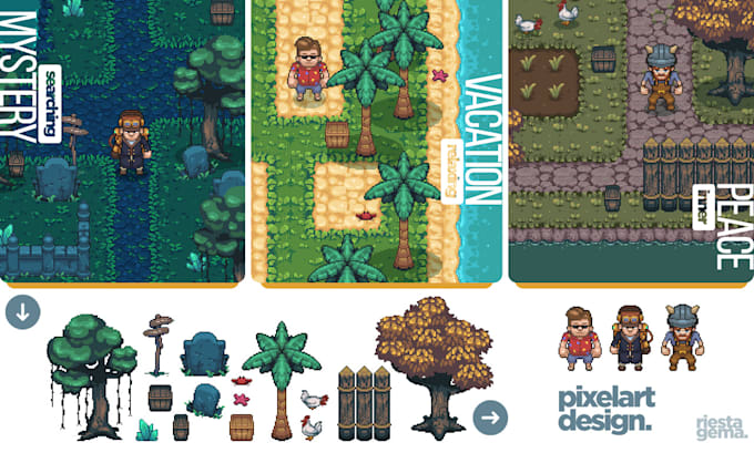 Do cool pixel art by Riestagema | Fiverr