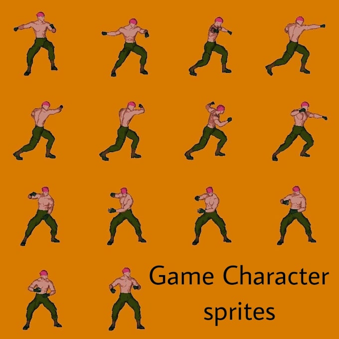 Make pixel art character, character sprite sheet and animation for 2d ...