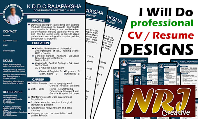 Design professional resume and cv designs by Nrj_creative | Fiverr