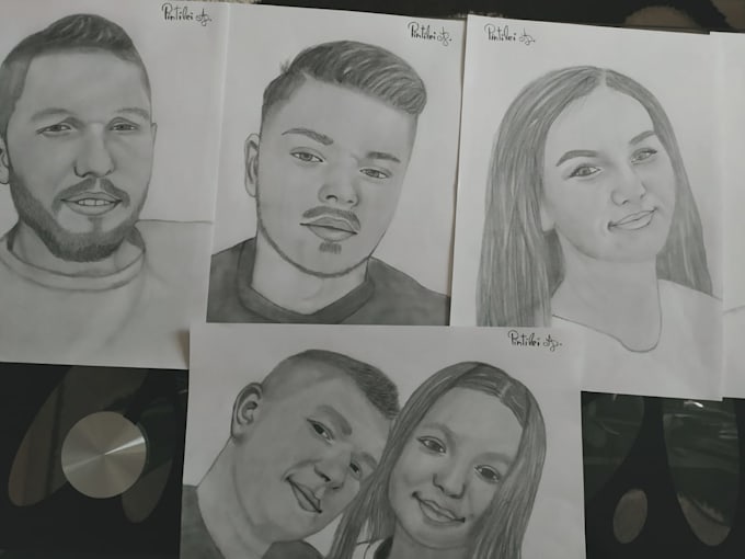 Be drawing sketch portrait by Pintiart | Fiverr