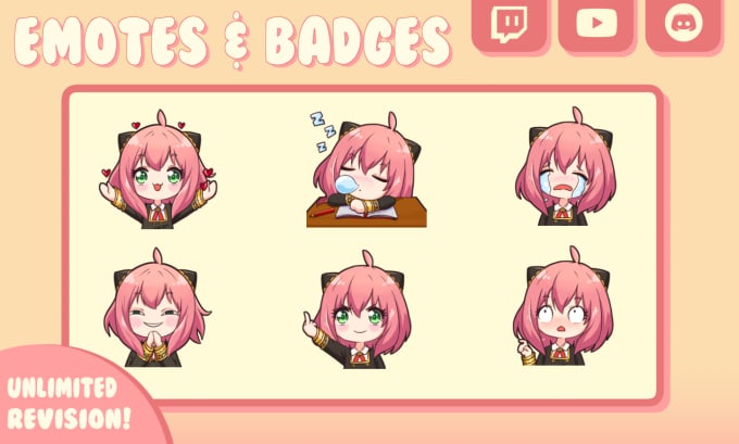 Create Custom Twitch Emotes Youtube Emoji And Sub Badges By Ejafadil
