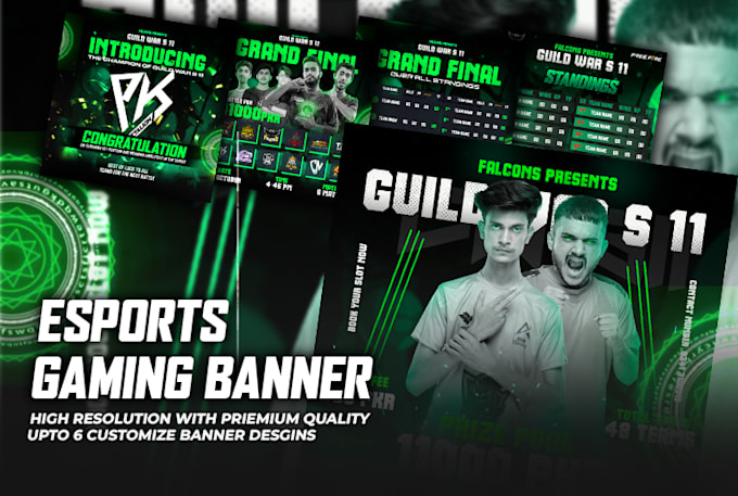 Design esports tournament poster graphics pack upto 6 banner by Rox ...