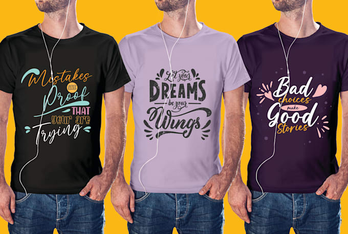 Create amazing and trendy typography t shirt design for you by Xiamk7 ...