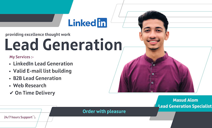 Do linkedin b2b lead generation and data entry, web research by Masud_alom | Fiverr