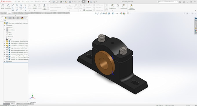 Design 3d model and drawings in solidworks by Ivanmatuza | Fiverr