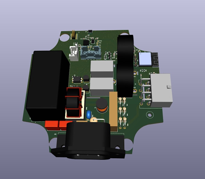 Design schematic and layout in kicad and provide single and multilayer ...