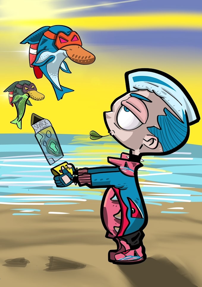 Create a cartoon character for you i will draw you a logo by Cadabaway ...