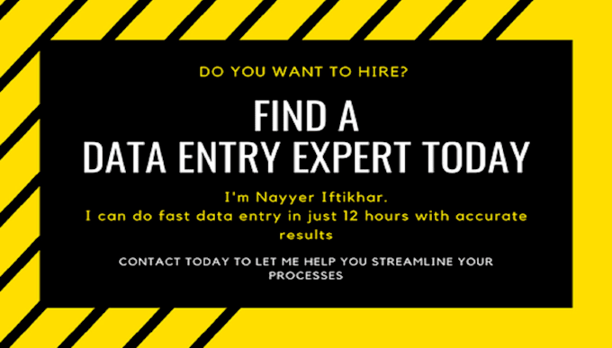 Do fast data entry in just 12 hours with accurate results by Nayyar ...
