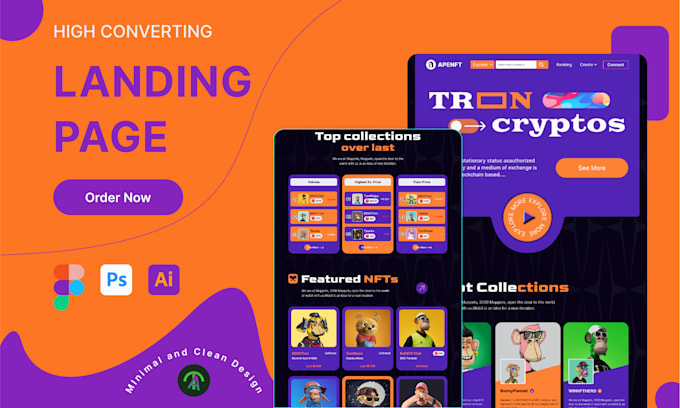 Do clean web ui, landing page, website ui ux design by Sktahsinahmed ...