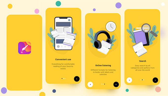 Design app icon, splash screen home screen and onboarding screens by ...