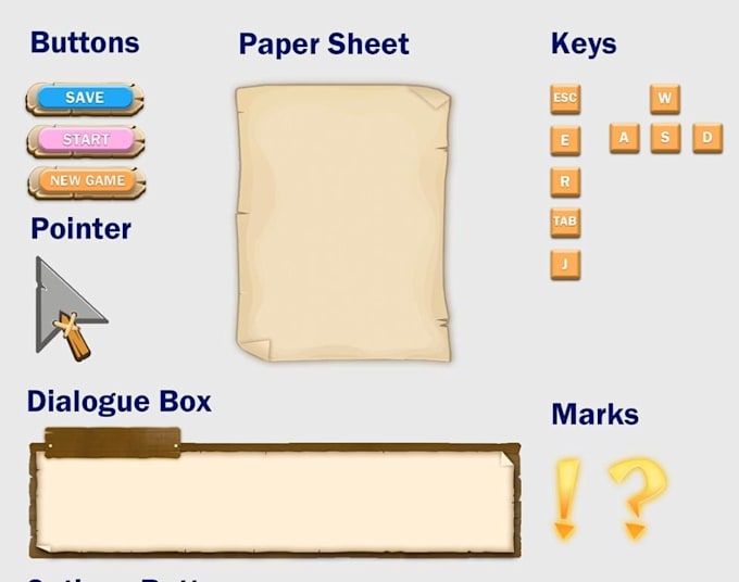 Create game ui designs, but also, icons and assets as well by ...