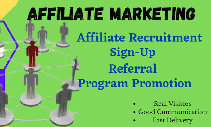 Recruit affiliates, affiliate program, link promotion and sign up by ...