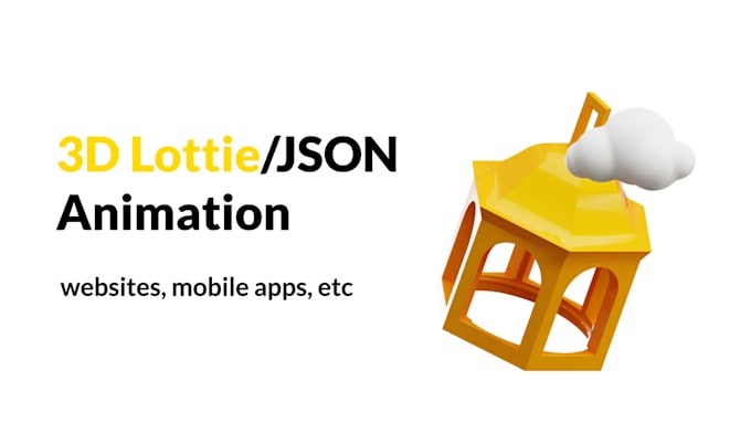 Create Interactive 3d Json Lottie Icon Animation For Landing Page