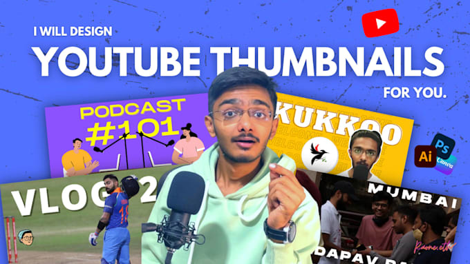 Design youtube thumbnails for you by Raonedesign | Fiverr