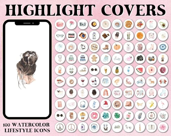 Design instagram story highlight cover icon by Alice_narrt | Fiverr