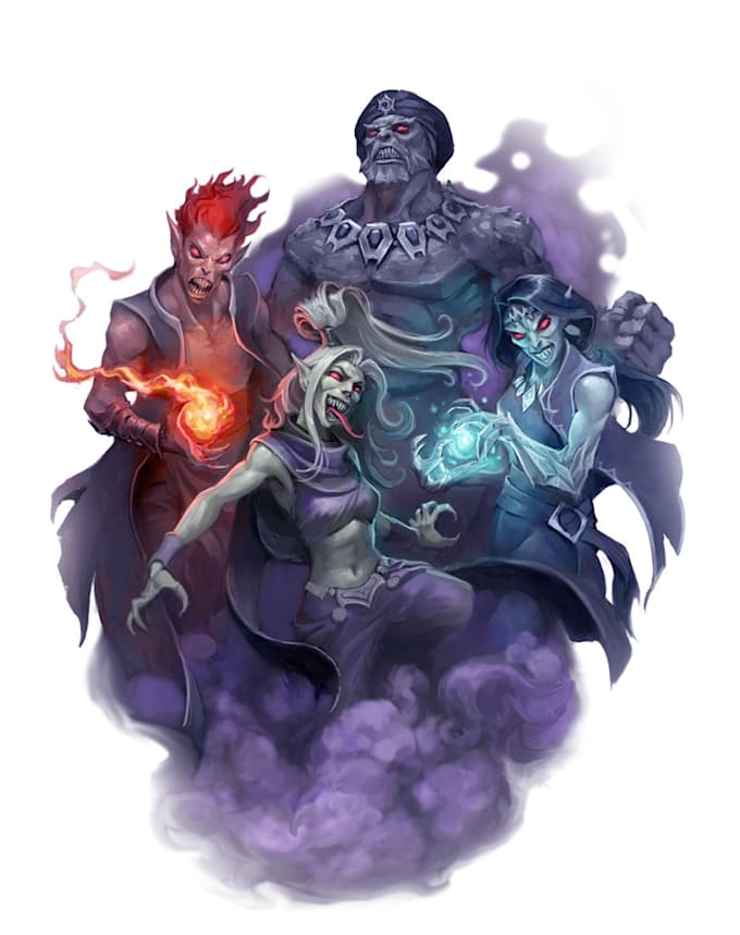 Draw dnd character art and dnd character art by Rudraabisoi | Fiverr