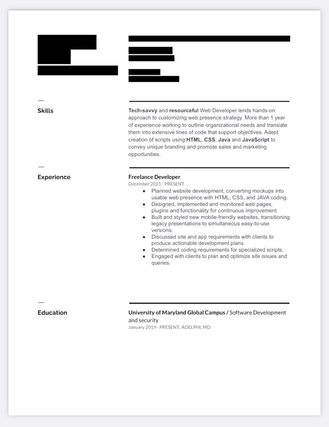 Write a captivating resume by Nwamakablack | Fiverr