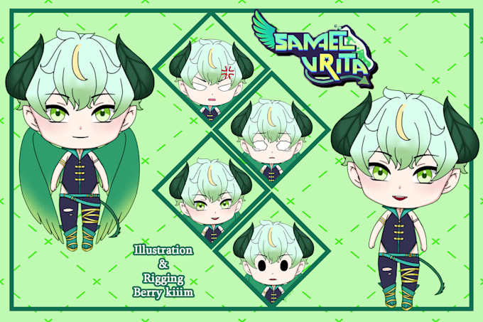 Make chibi vtuber model fully rigged by Dephnieee | Fiverr