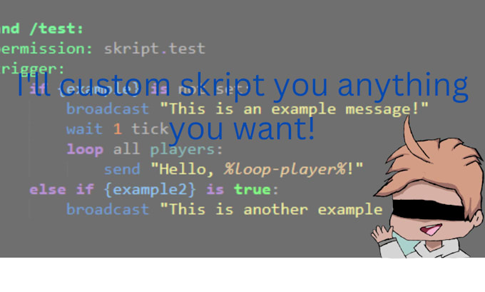 Create a custom skript for your minecraft server by Wexbaddie | Fiverr