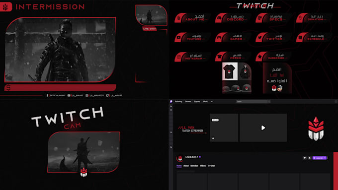 Create a professional twitch overlay stream package by Abdelrazek22 ...