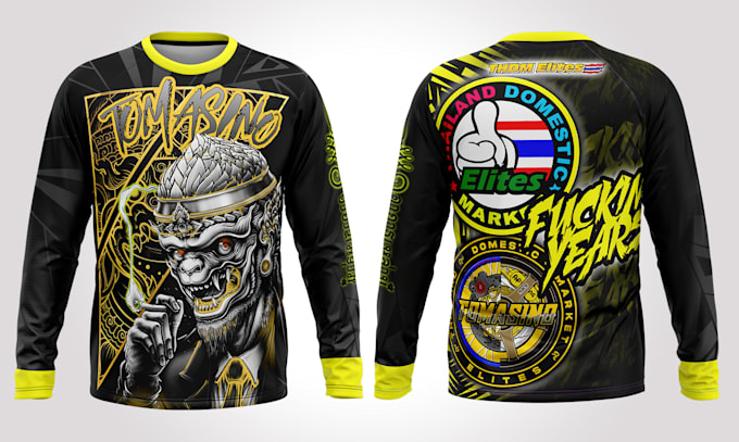 Longsleeves full sublimation layout for you by Ercksnpscl | Fiverr