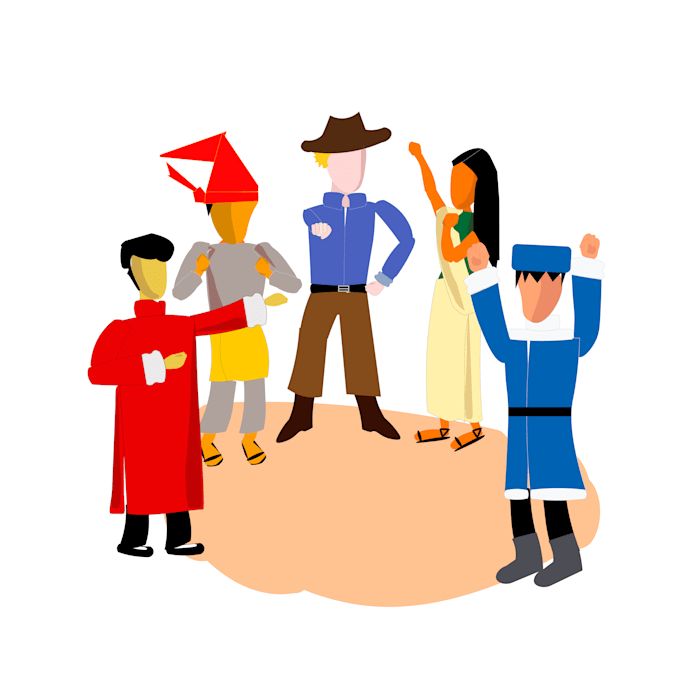 Fun drawing about folkstory and happy people in unity by Yoocetutkey ...