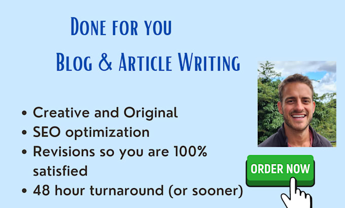 Write engaging blog posts and articles by Mikesmith300 | Fiverr