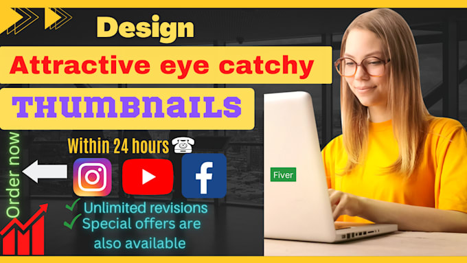 Design attractive eye catchy youtube thumbnail in 24 hours by ...