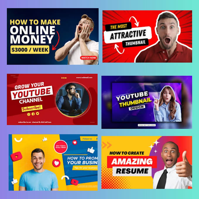 Design stunning and creative youtube thumbnail by Manahil874 | Fiverr