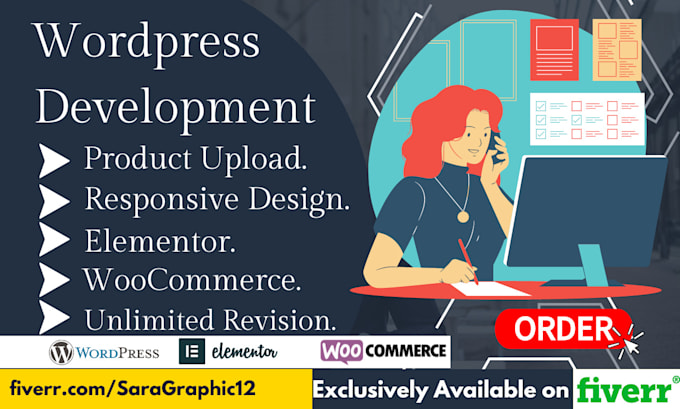 Create a modern wordpress website with a unique web design by Saradesigner0 | Fiverr