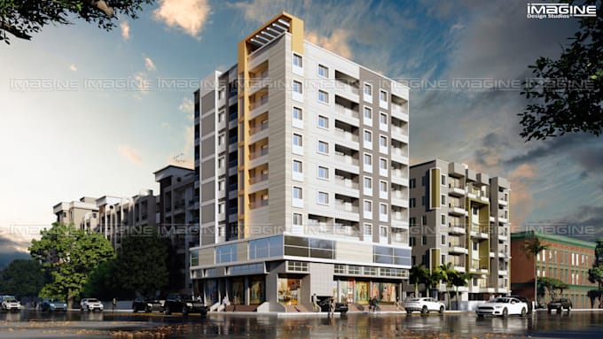 Do photorealistic house exterior architectural 3d rendering by ...