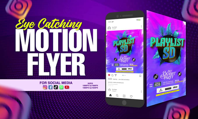 Create motion flyer and animated poster with motion graphics by ...