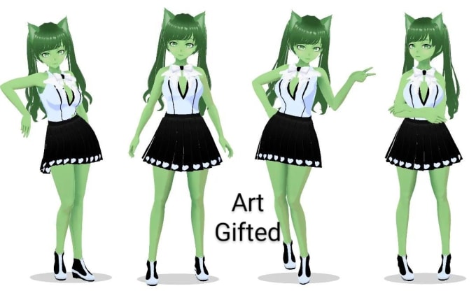 Professionally Rig Your Live2d Vtuber Model Custom Vrchat Avatar Nsfw 3d Model By Artted