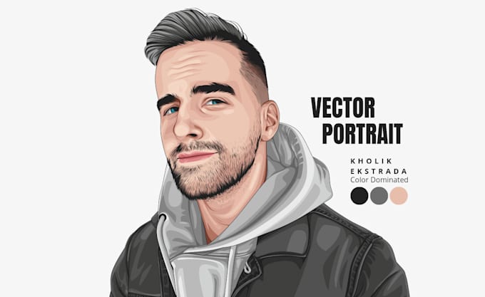 Draw realistic cartoon portrait from your photo by Kholikekstrada | Fiverr