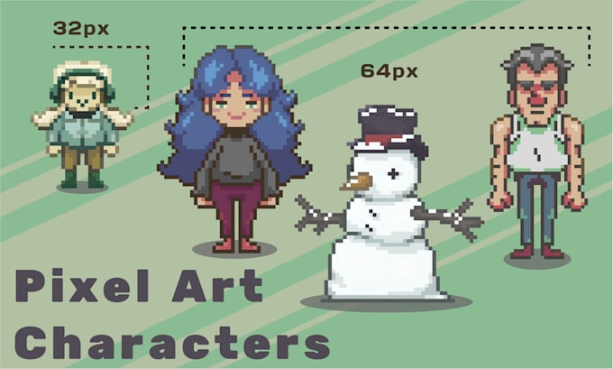 Make you a custom pixel art character or sprite by Ansfeild | Fiverr