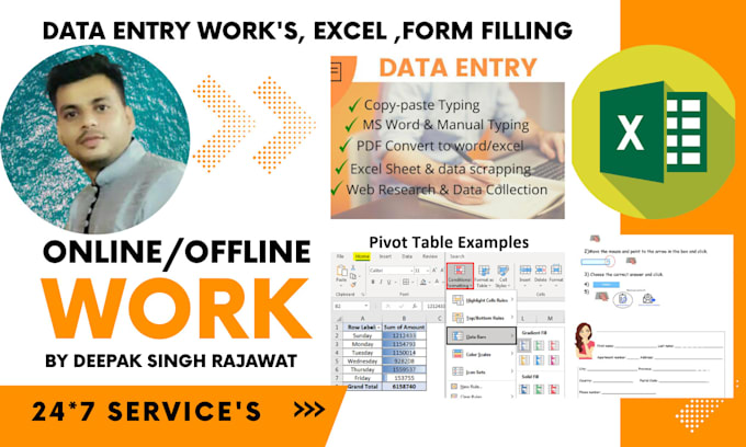 Do data entry, excel automation, excel formulas web research, copy paste, by Sbroswork | Fiverr