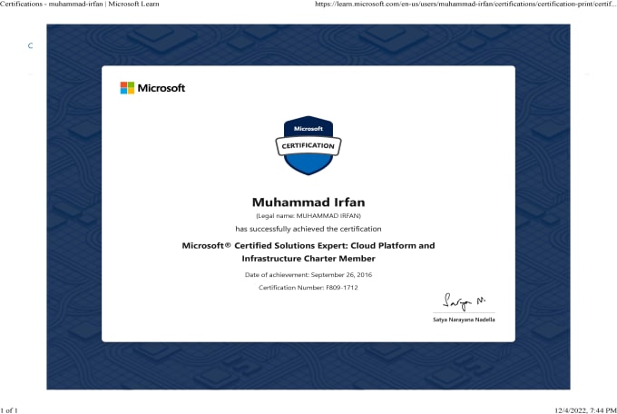 Associate my microsoft certification id mcid by Mirfan7 | Fiverr Associate my microsoft certification id mcid by Mirfan7 | Fiverr