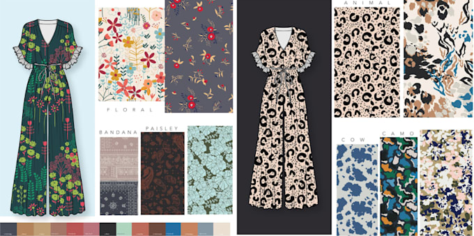 Design seamless vector patterns for custom textile prints by Seemiaraff ...