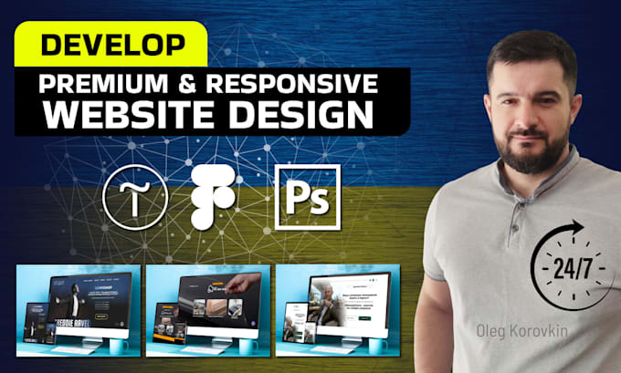 Develop a professional responsive website web design by Olegkorovkin31 | Fiverr