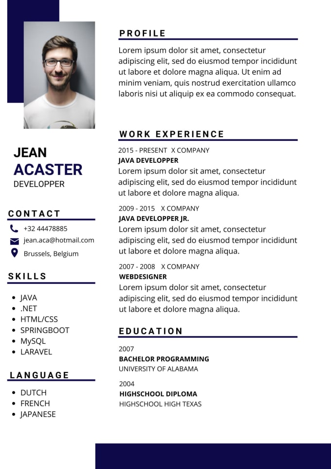 Give you the choice between some great cv templates by Lethalcoder | Fiverr