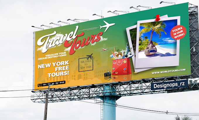 Design billboard, signboard, yard sign, signage, roll up or banner in ...