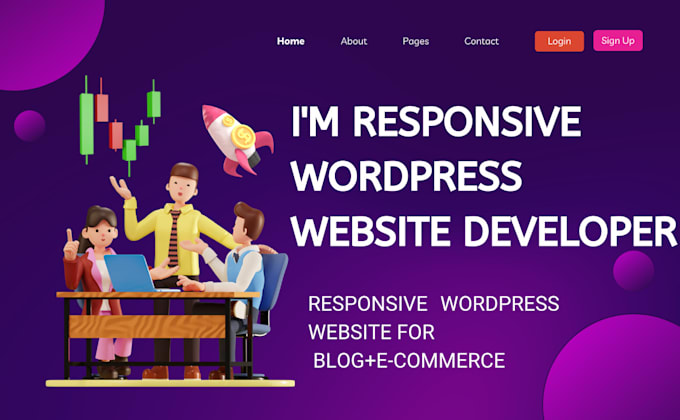 Develop modern responsive and professional wordpress website by Sidranaseem9 | Fiverr
