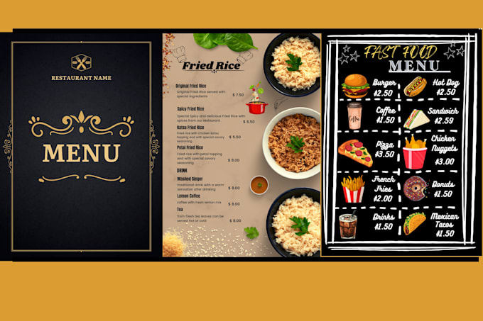 Design food poster, flyer, banner, menu card for restaurant in 5 hours ...